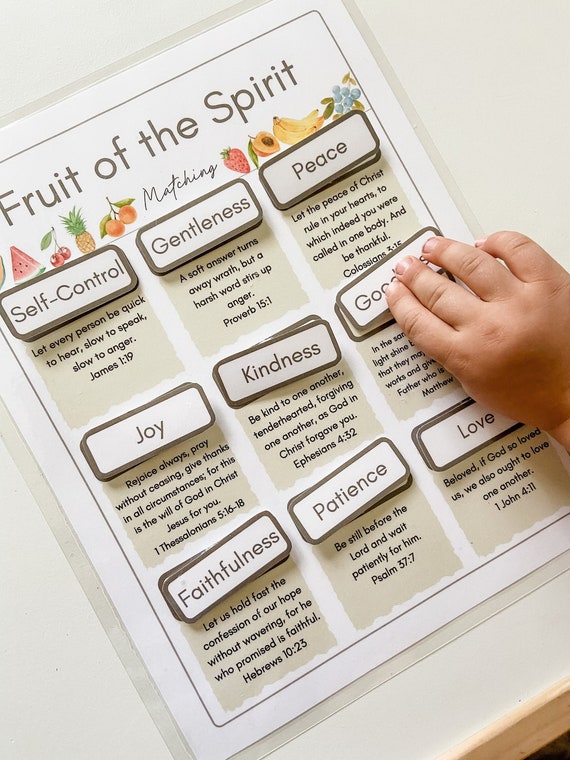 Fruit Of The Spirit Handouts