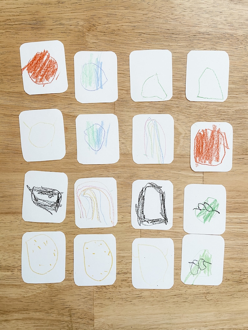 Kids Matching Memory Card Game, Draw Your Own Matching Game, Printable ...