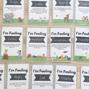 Feelings Cards for Kids, Feeling Cards With Scriptural References ...