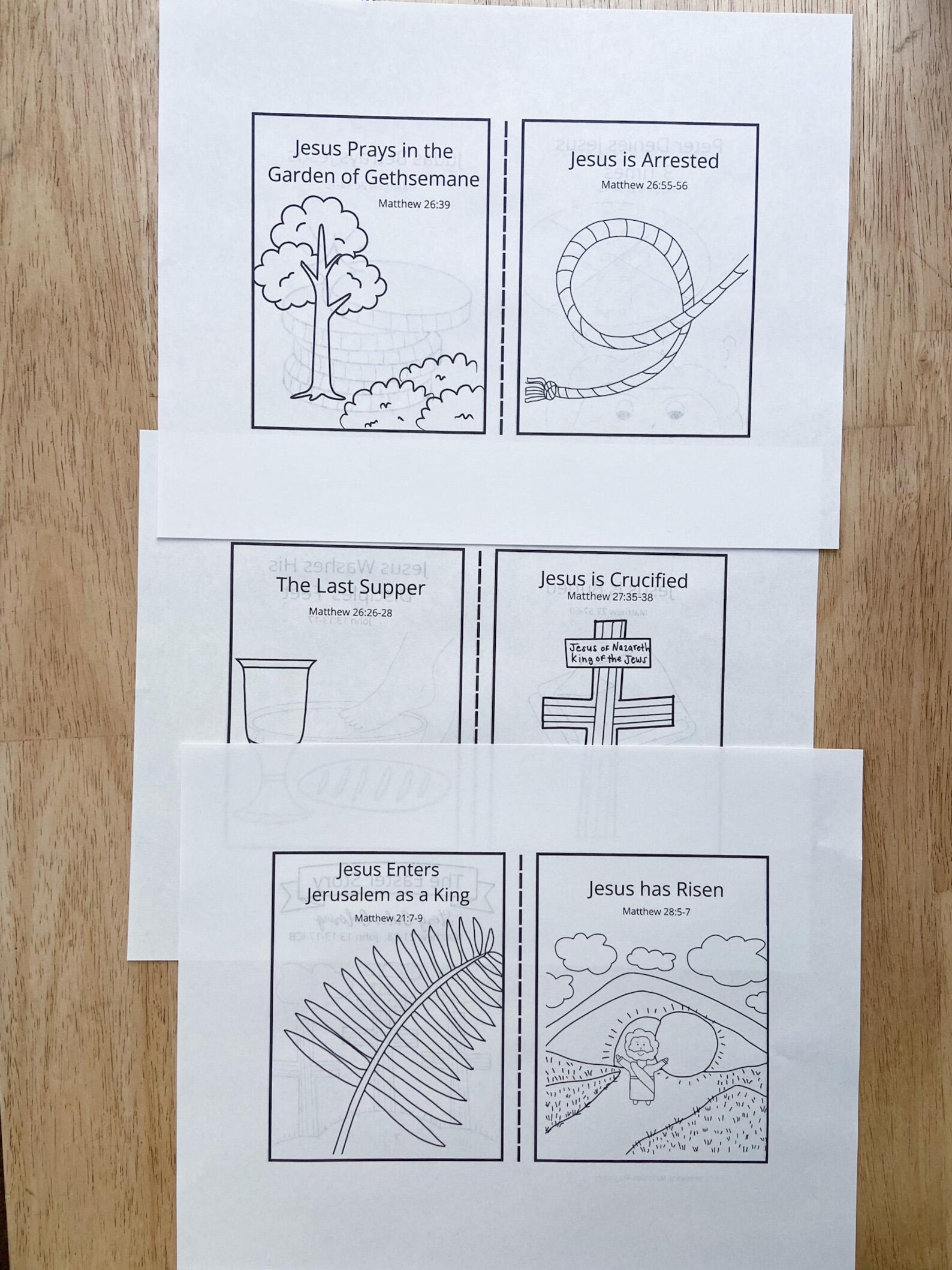 Preschool Easter Story Flip Book Printable, Holy Week Craft, Faith ...