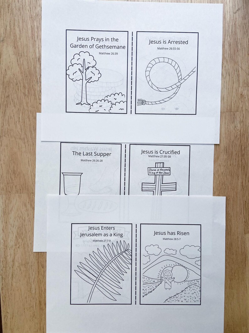 Preschool Easter Story Flip Book Printable, Holy Week Craft, Faith ...