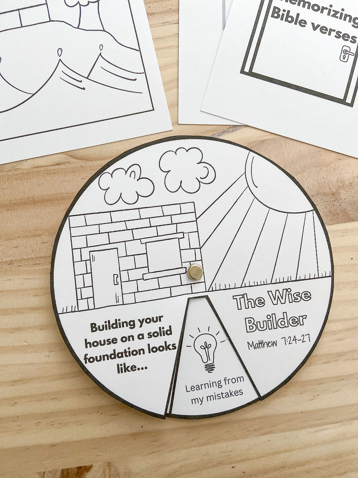 Wise Builder Craft and Coloring for Kids, Wise Builder Activity, Bible ...