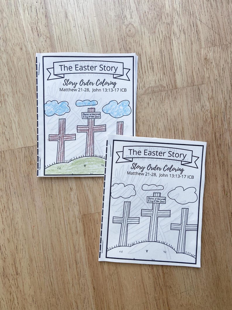 Preschool Easter Story Flip Book Printable, Holy Week Craft, Faith ...