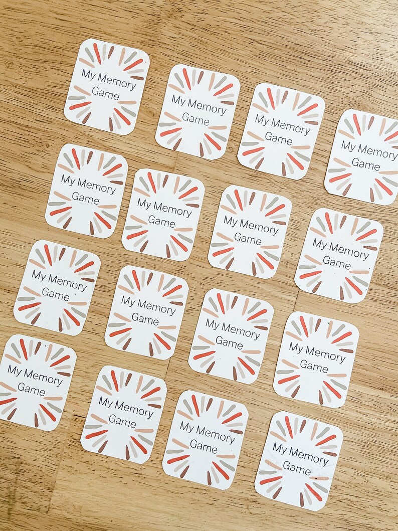 Kids Matching Memory Card Game, Draw Your Own Matching Game, Printable ...