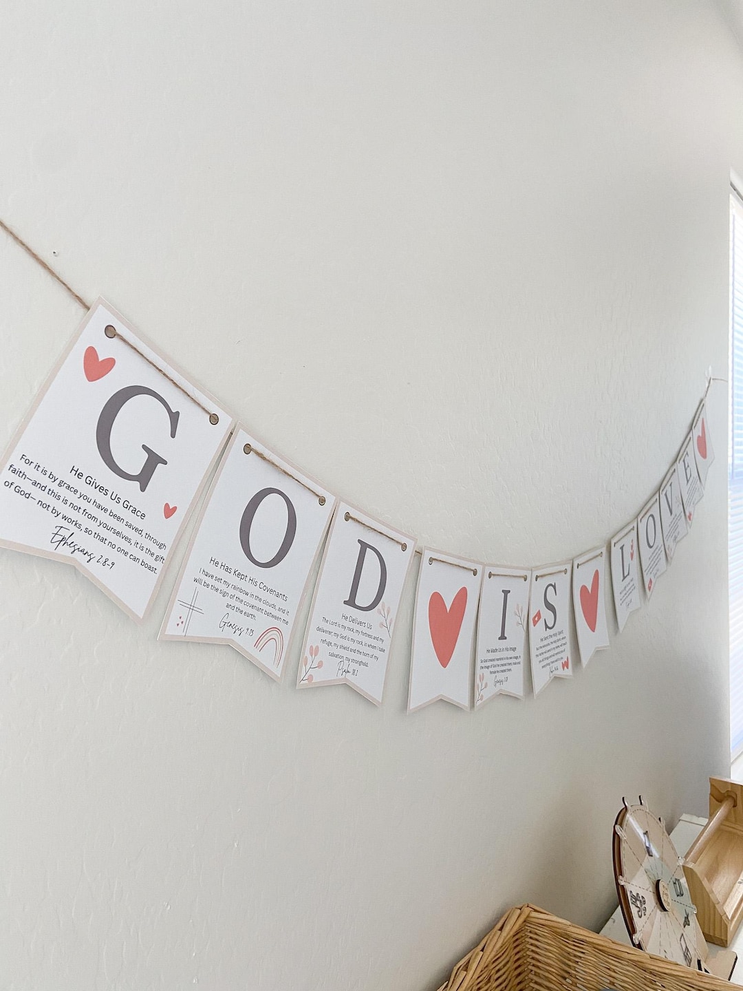God is Love Banner Printable Valentine's Scripture Bible Verse Wall Art ...
