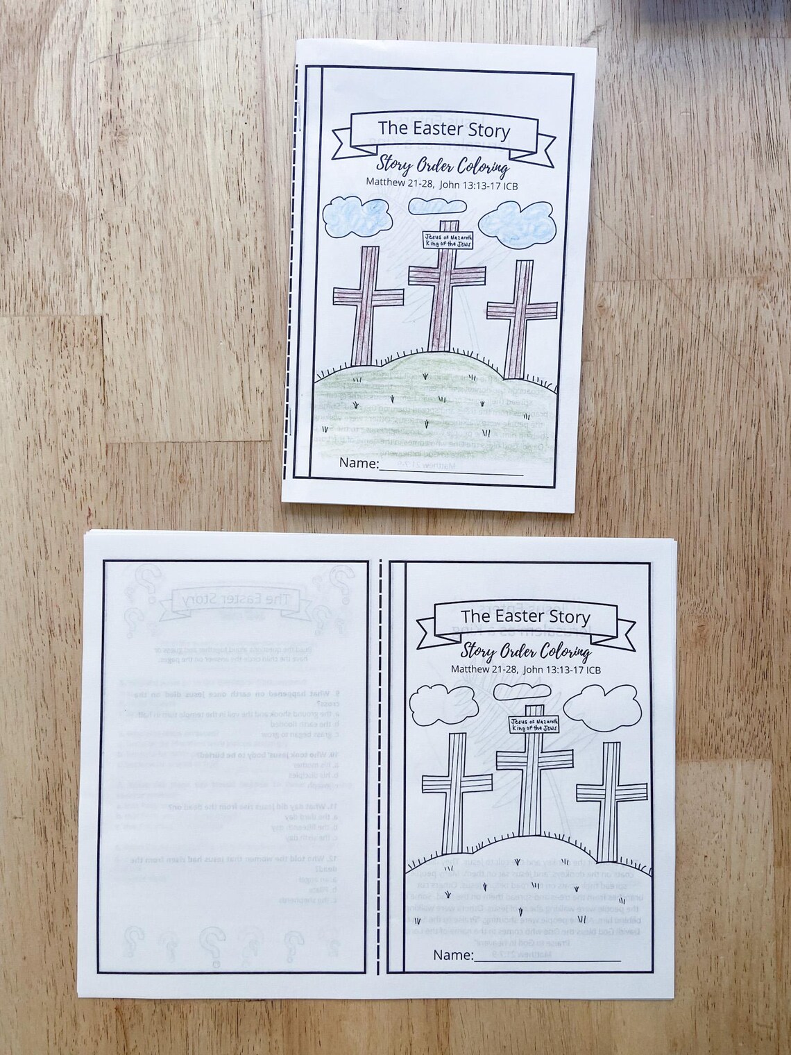 Easter Story Flip Book Printable, Holy Week Craft, Faith-based Easter ...