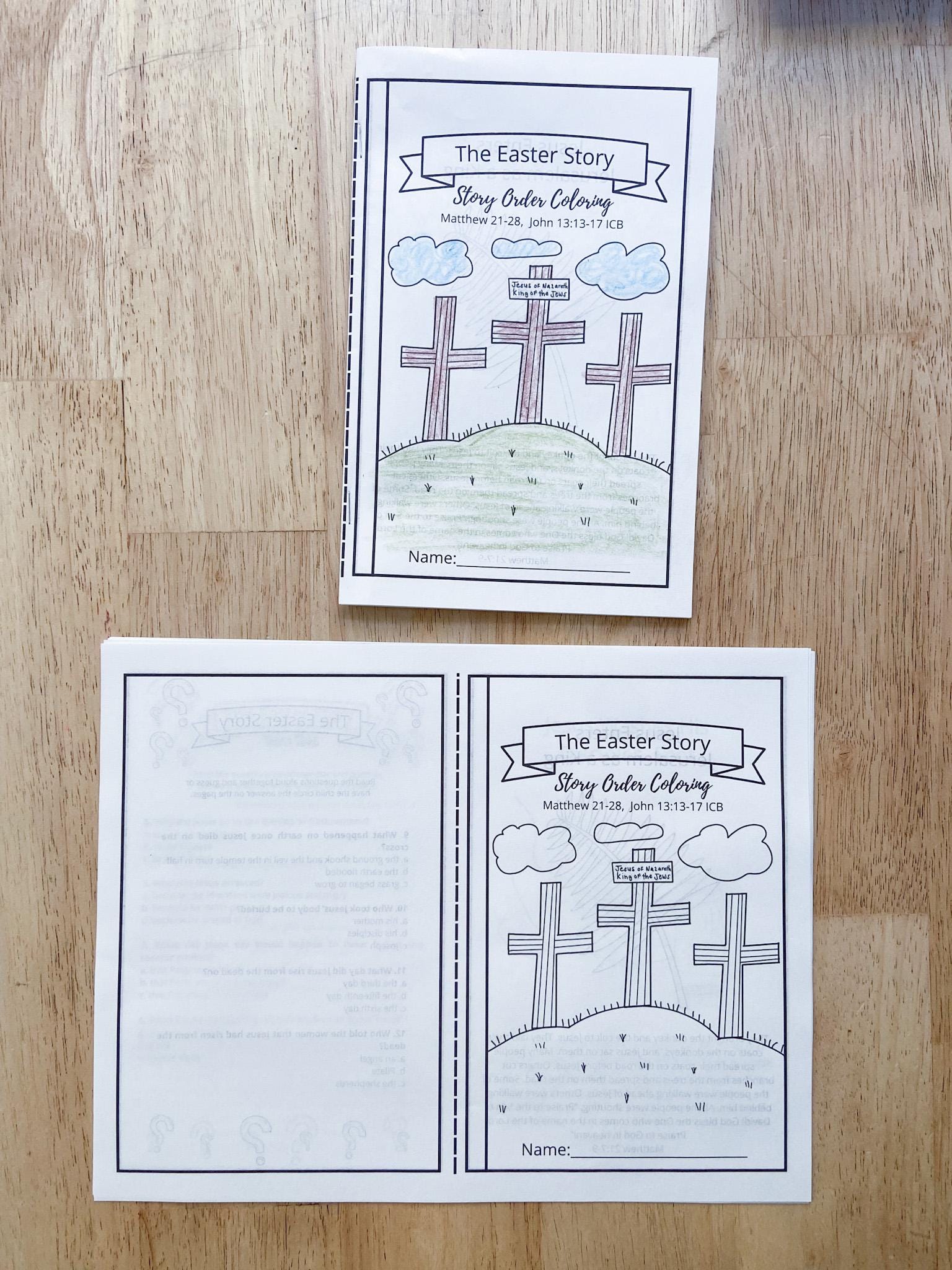 Easter Story Flip Book Printable, Holy Week Craft, Faith-based Easter ...