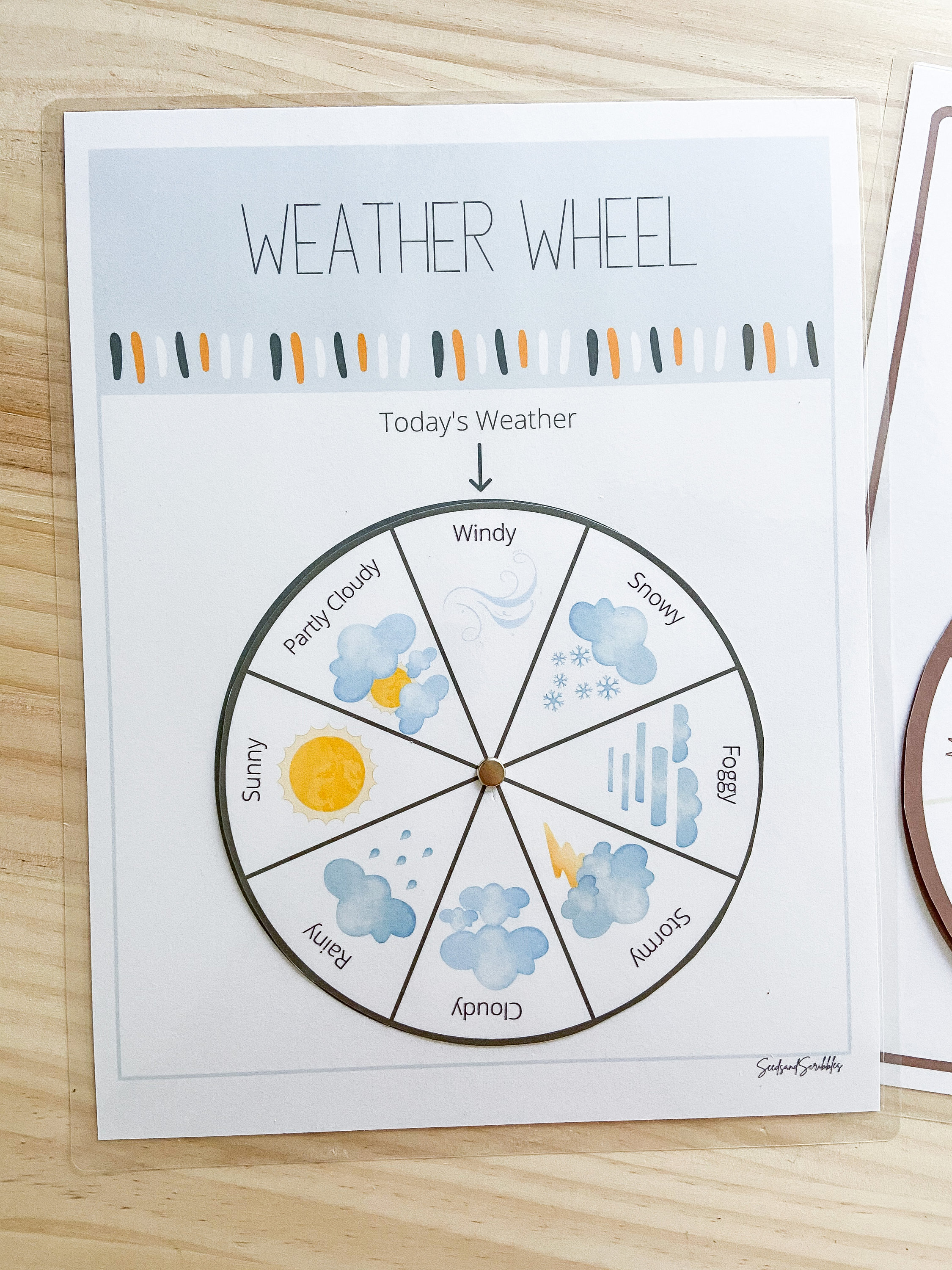 Calendar Wheels Bundle, Weather Wheel, Days of the Week Wheel, and ...