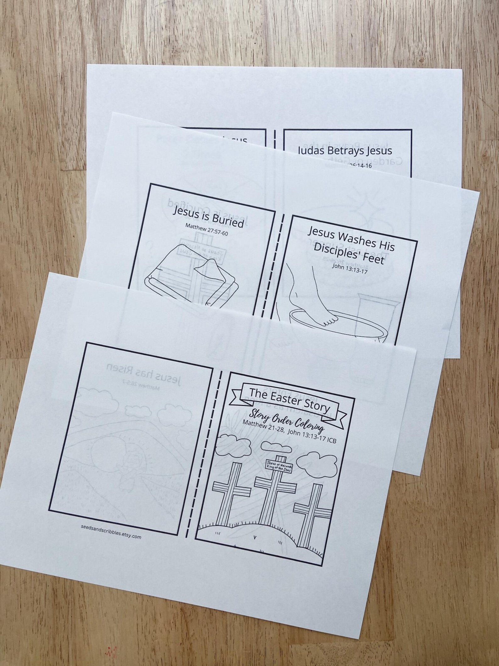 Preschool Easter Story Flip Book Printable, Holy Week Craft, Faith ...