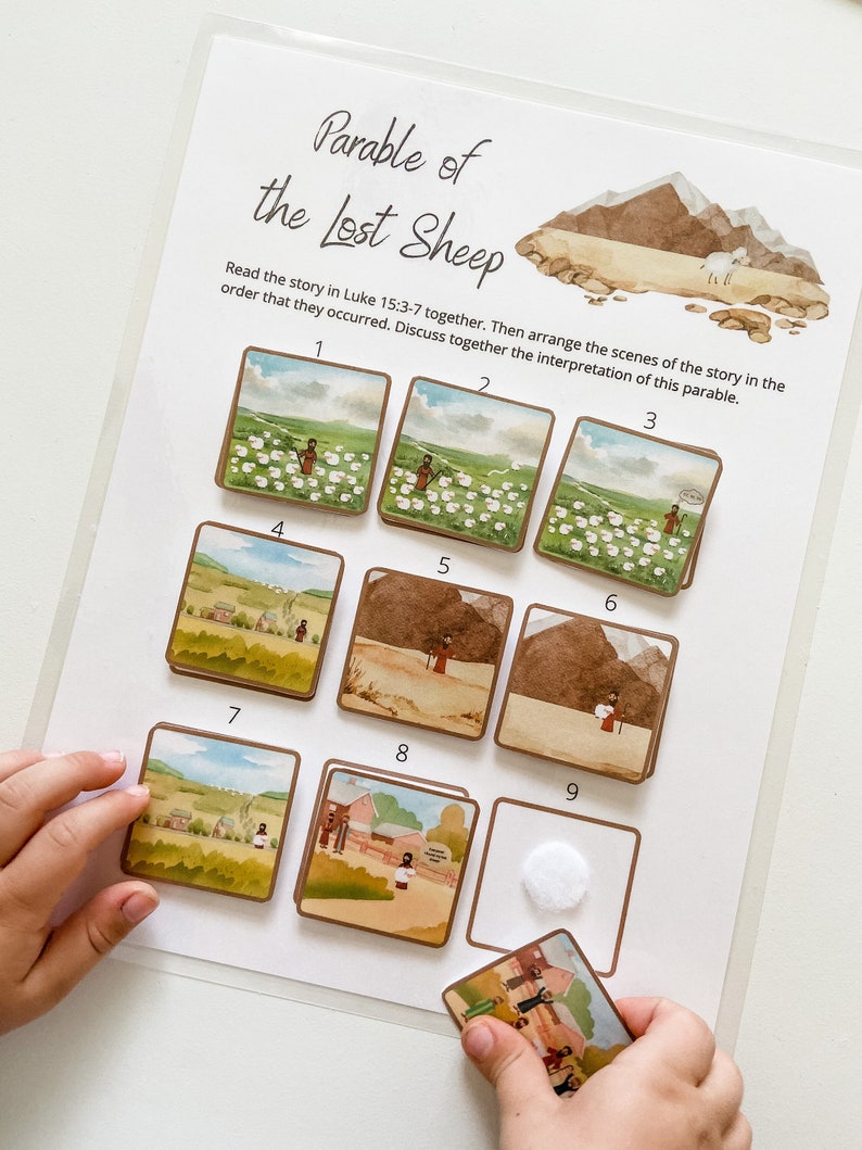 Parable of the Lost Sheep Printable Story Order Matching - Etsy México