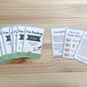 Feelings Cards for Kids, Feeling Cards With Scriptural References ...