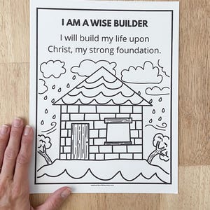 Wise and Foolish Builder Craft, Build Your House on the Rock Craft ...