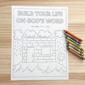 Wise Builder Craft and Coloring for Kids, Wise Builder Activity, Bible ...