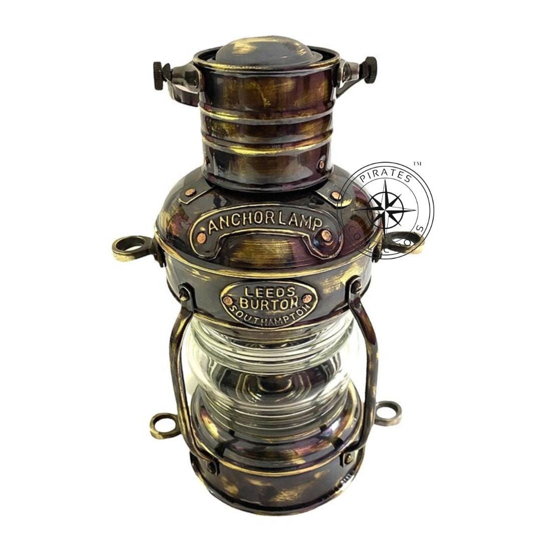 Brass Anchor Oil Lantern: Nautical Hanging Lamp, Home Decor Gift - Etsy
