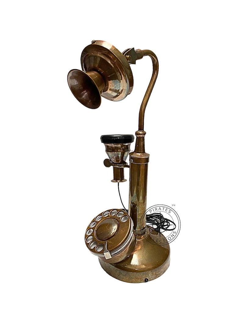 Handmade Brass Candlestick Rotary Phone: Retro Home Decor - Etsy
