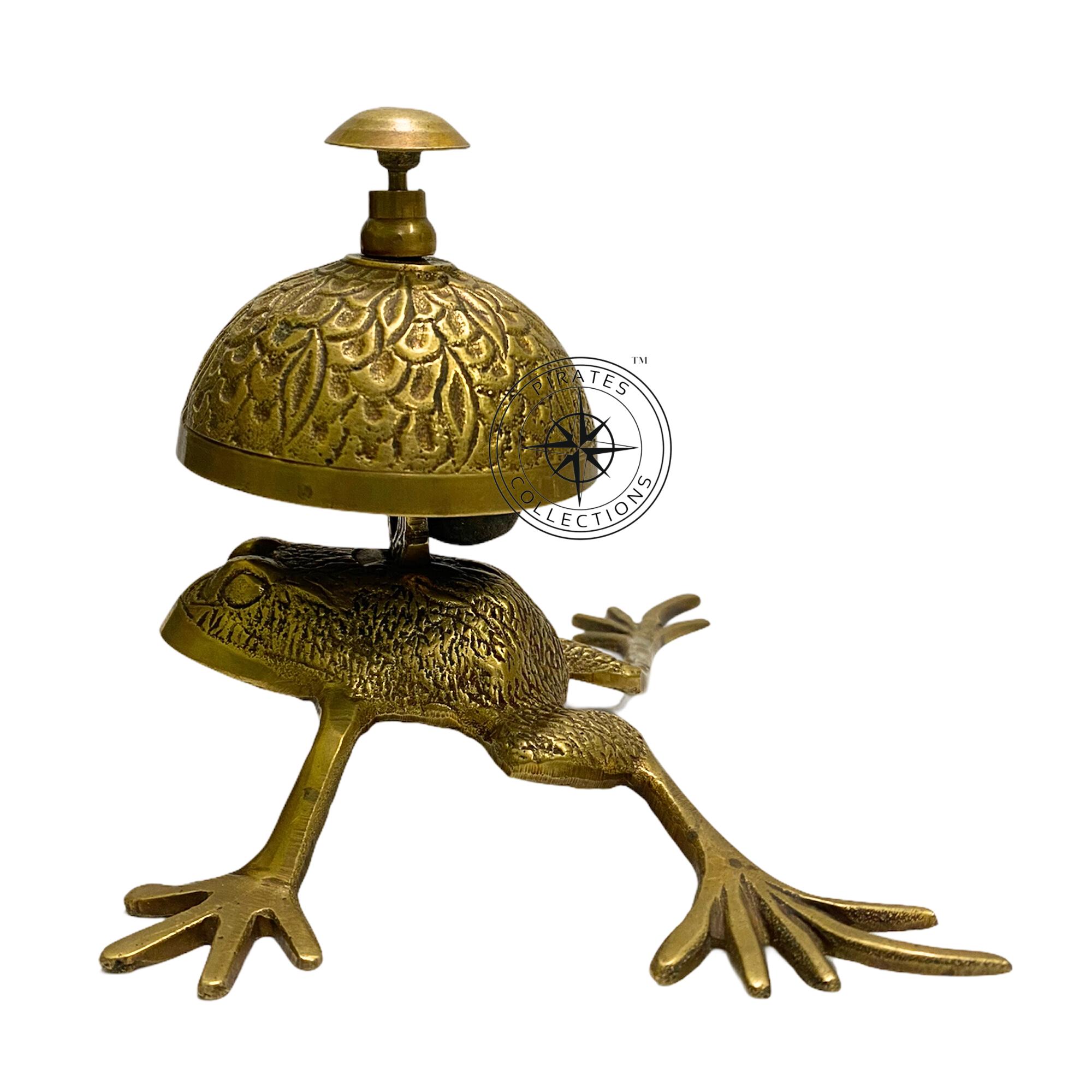 Brass Table Bell, Frog Style Hotel Counter Bell, Office Service Calling ...