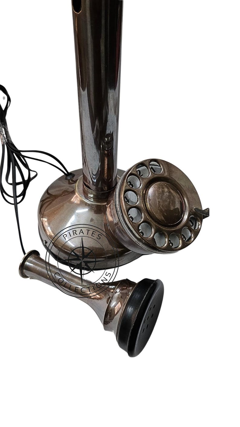Old Retro Candlestick Phone Rotary Dial Home Office Decor Functional ...