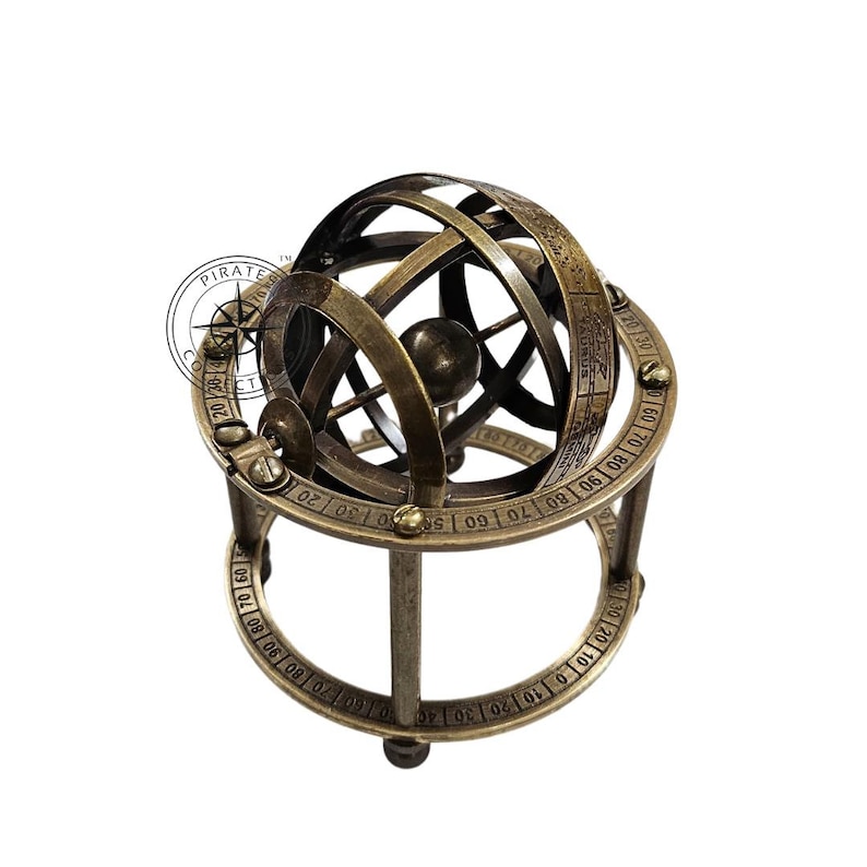 Maritime Nautical Antique Brass Engraved Armillary Sphere Astrolabe ...
