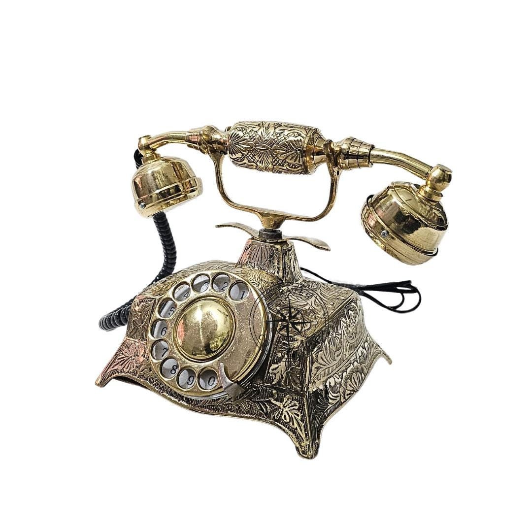 Maharaja Victorian Brass Rotary Phone: Vintage French Victorian ...