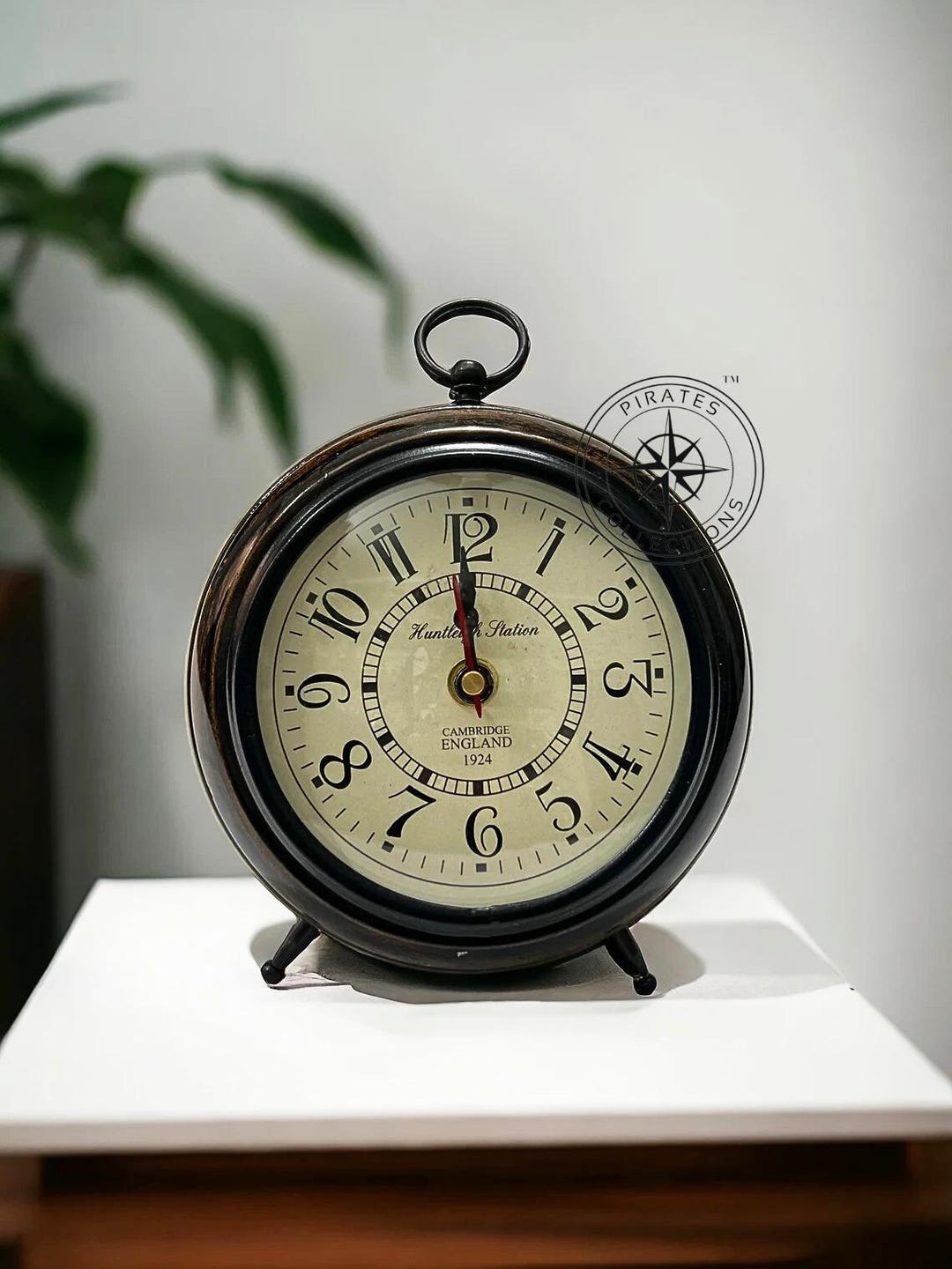 Wooden Tabletop Desk Clock, Round Office Clock - Etsy