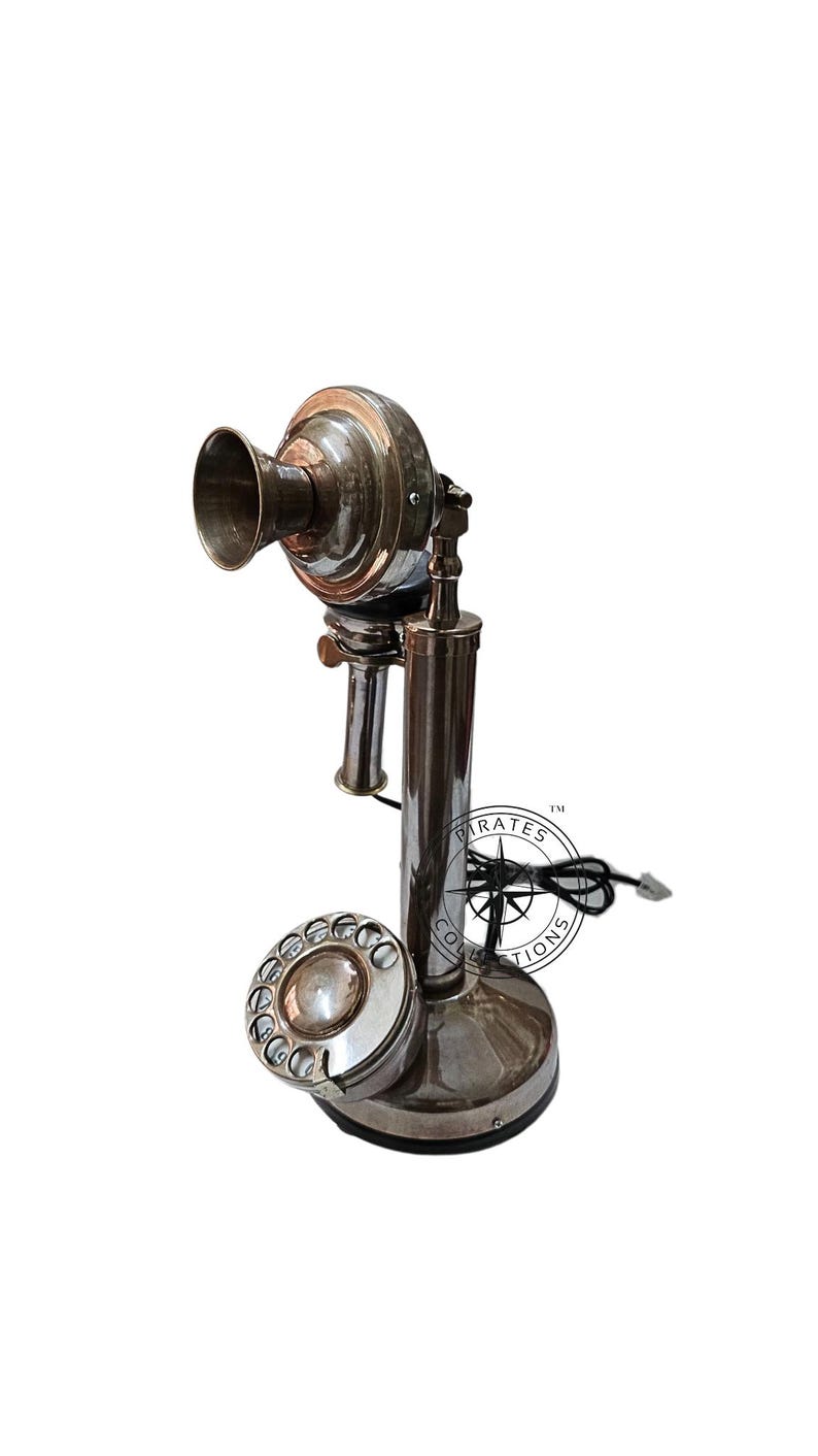 Old Retro Candlestick Phone Rotary Dial Home Office Decor Functional ...