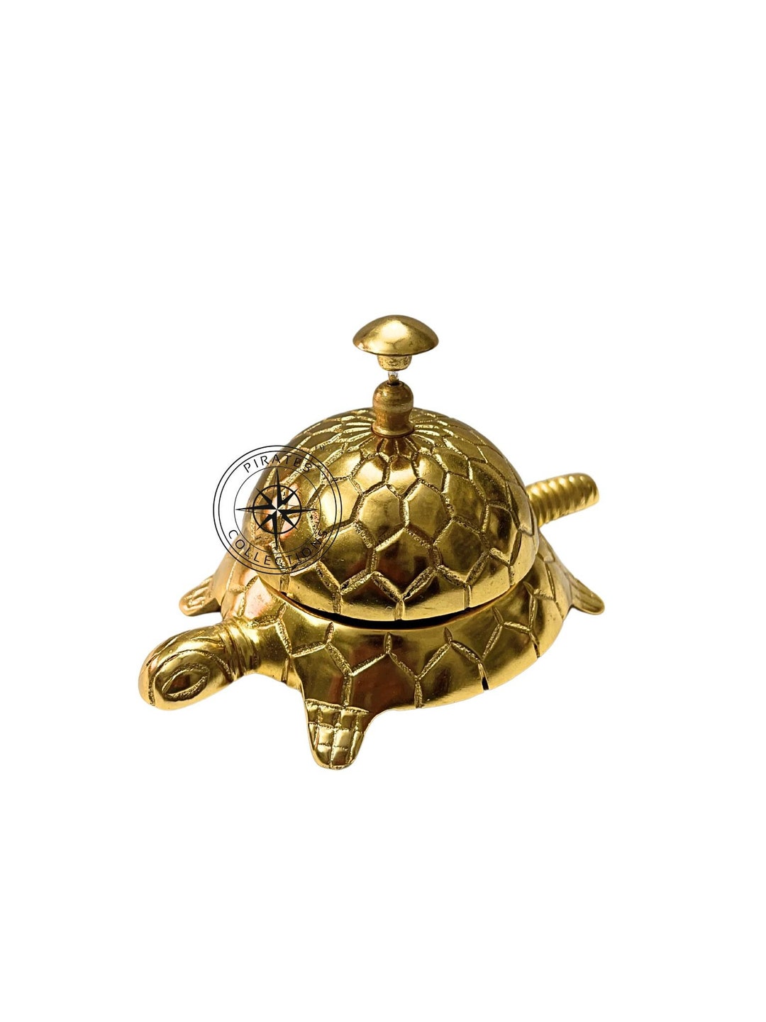 Brass Desk Bell | Tortoise Bell | Unique Desk Bell | Calling Bell Table ...