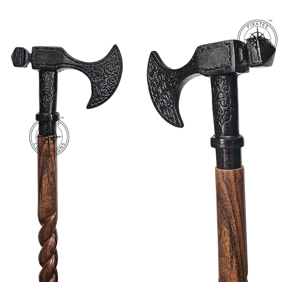 Victoria Axe Walking Stick Cane, Antique Walking Cane, Walking Stick ...