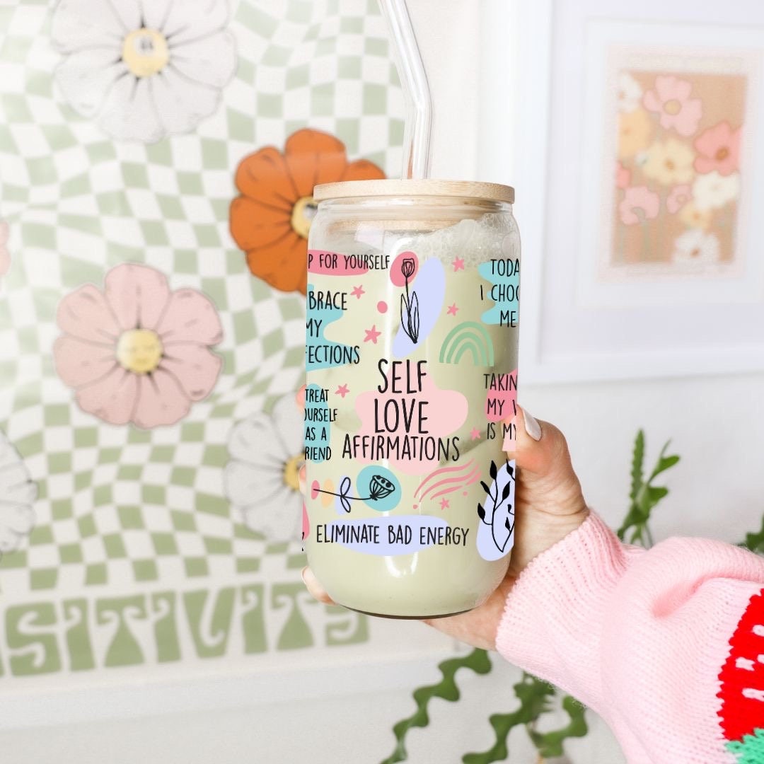 Self Love Affirmations 16oz UVDTF Cup Wrap *physical Transfer* UV DTF ...