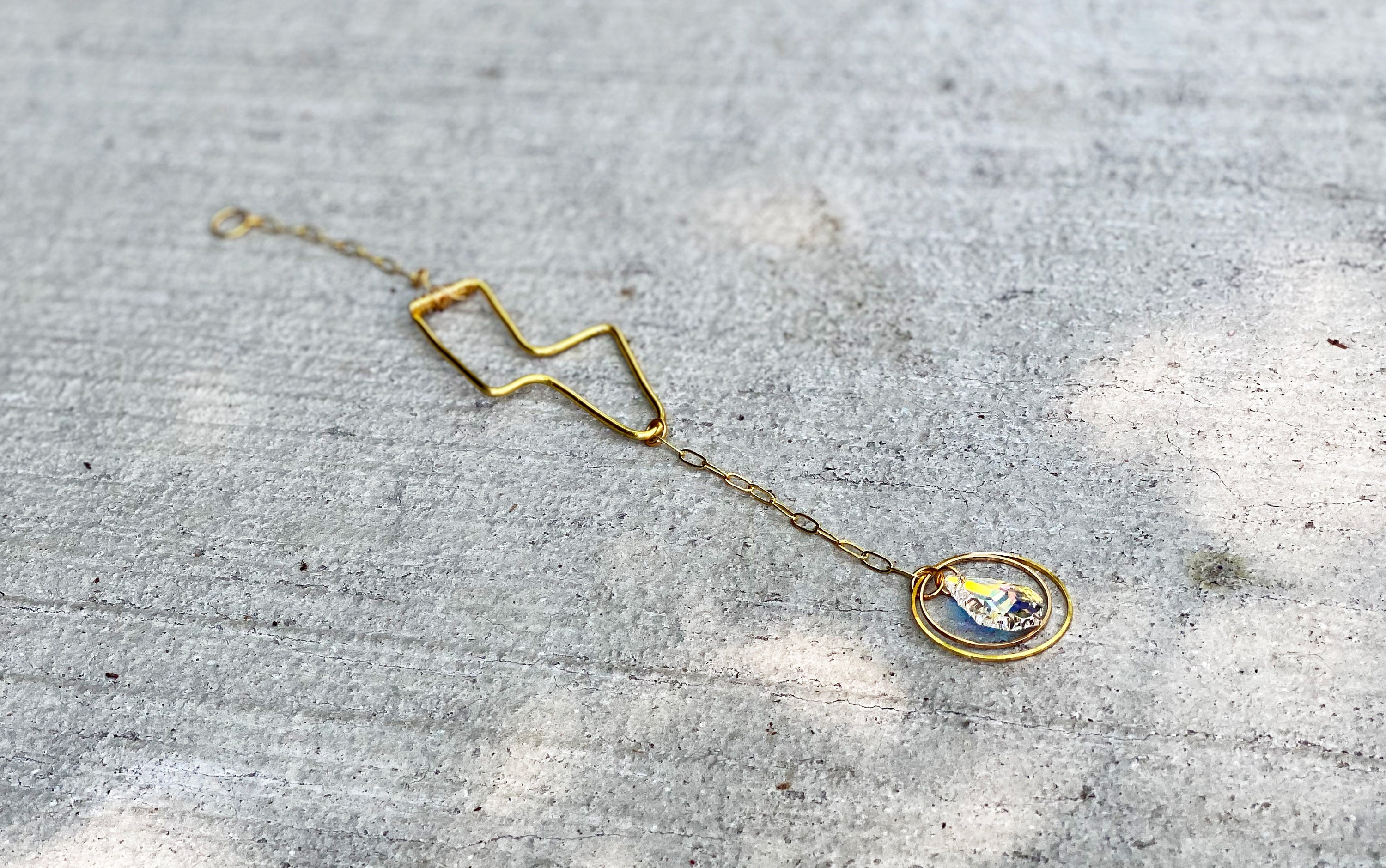 Lightning Bolt Crystal Suncatcher Gemstone Suncatcher Gift - Etsy UK