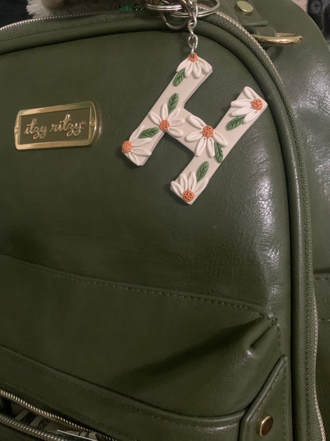 Polymer Clay Letter Keychain Initial Keychain - Etsy