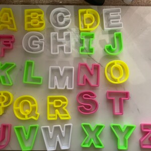 Polymer Clay Letter Keychain Initial Keychain - Etsy