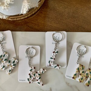 Polymer Clay Letter Keychain Initial Keychain - Etsy