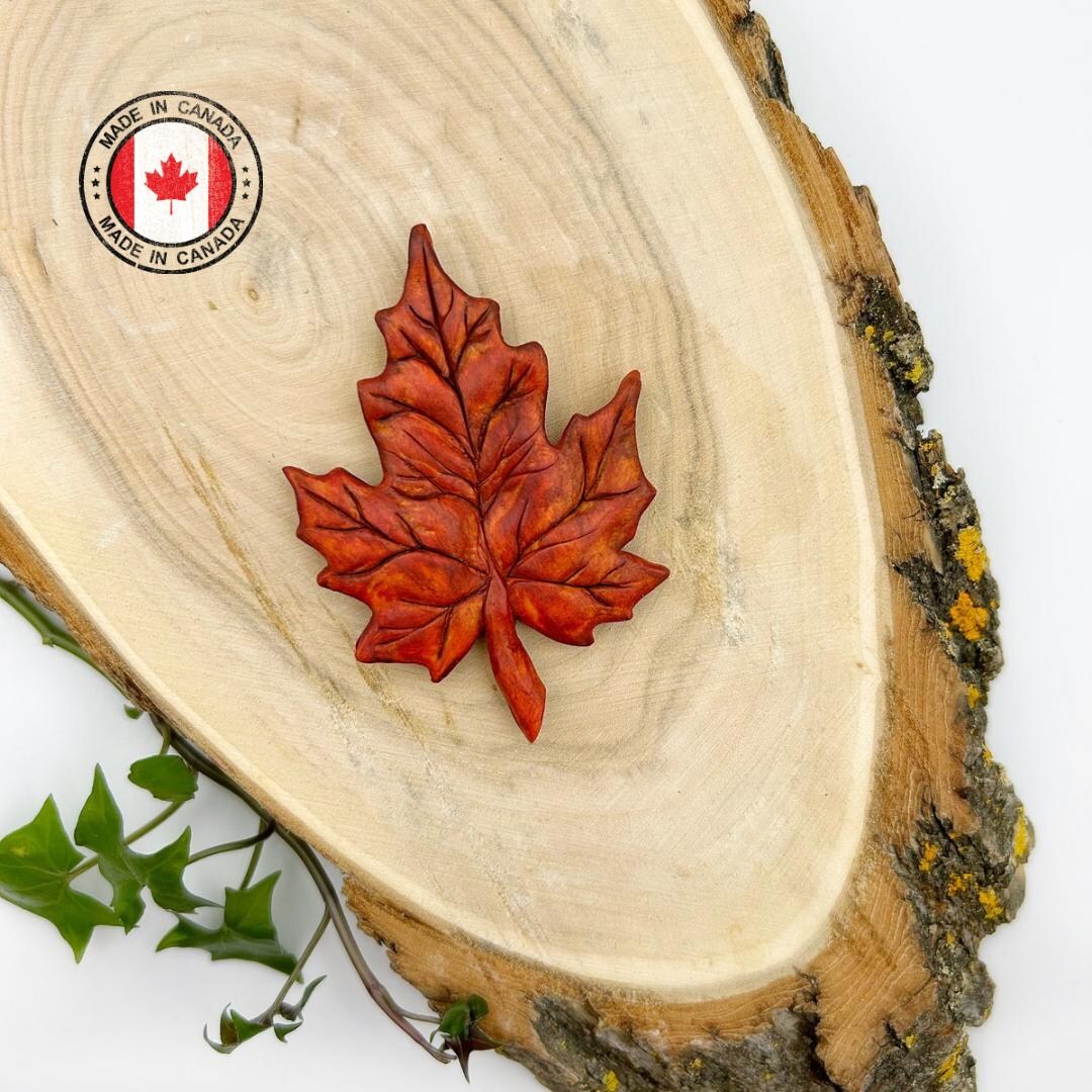Canadian Maple Leaf Magnet, Handmade Canada Souvenir, Polymer Clay ...