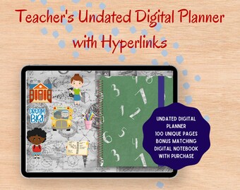 Undated Teacher Planner - Etsy