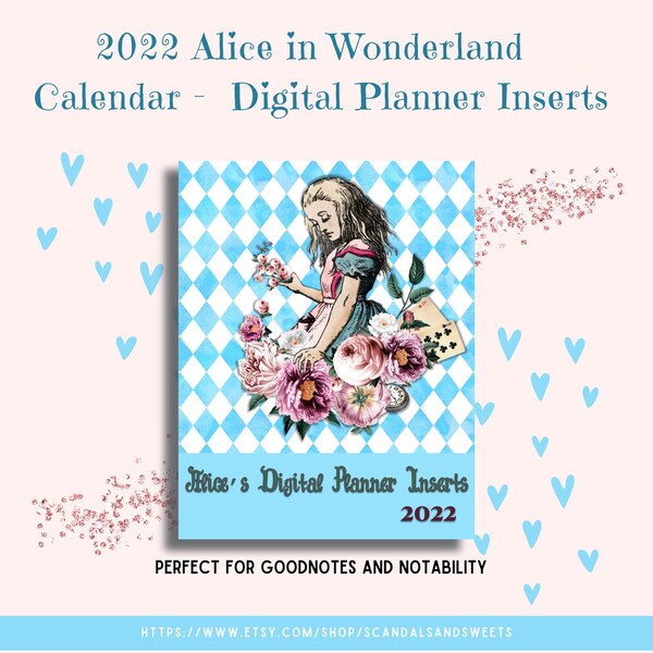 Alice in Wonderland Calendar - Etsy