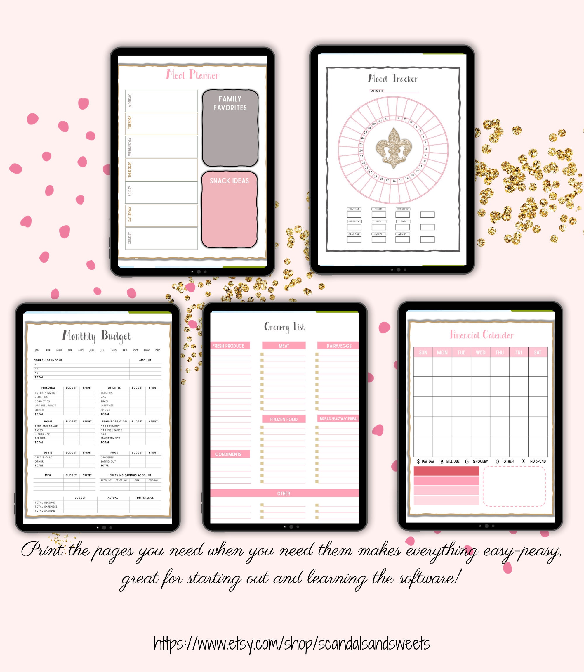 Paris 2024 Printable Planner-monthly, Weekly, Daily Planner, Meal ...