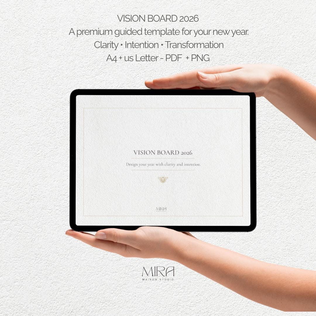 2026 Vision Board Kit | Guided Goal Template (A4 + Letter PDF) - Etsy ...