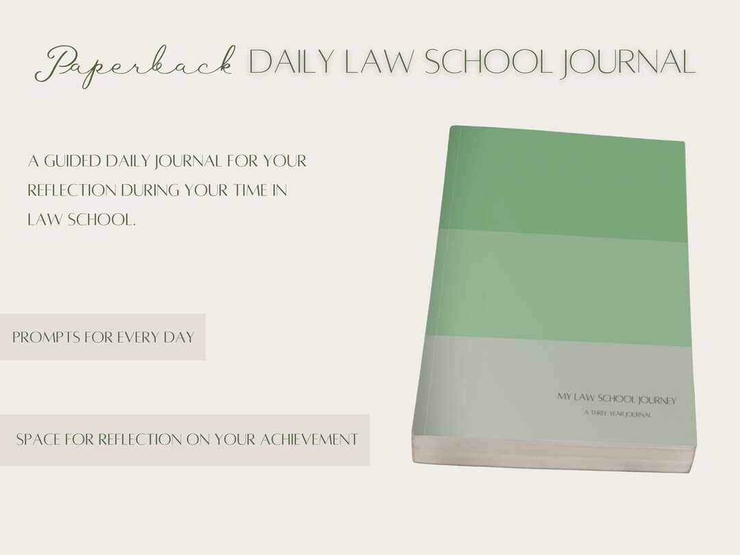Daily Guided Law School Journal Law Student Journal With Daily Prompts ...