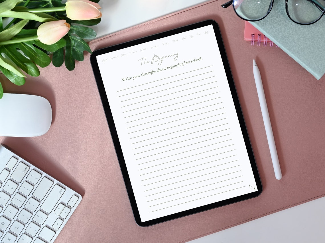 Digital Daily Guided Law School Journal Law Student Journal - Etsy