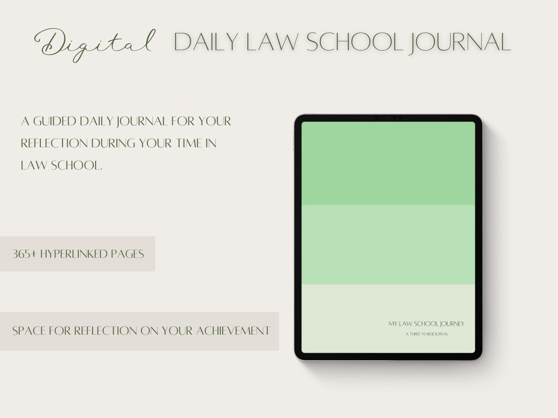 Digital Daily Guided Law School Journal Law Student Journal - Etsy