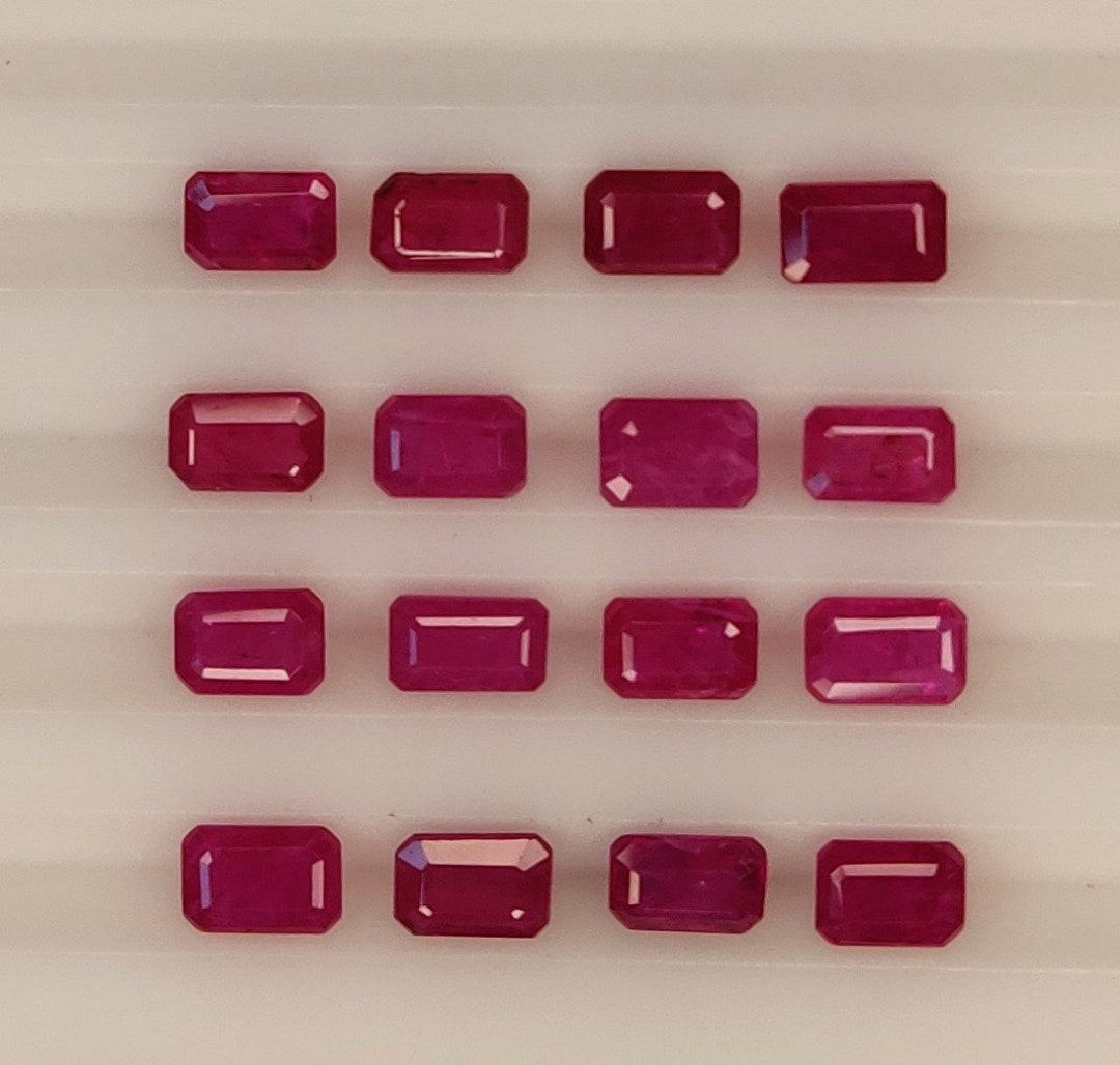 Mozambique Ruby Octagon Shape, Faceted Calibrated Gemstone 6x4mm ...