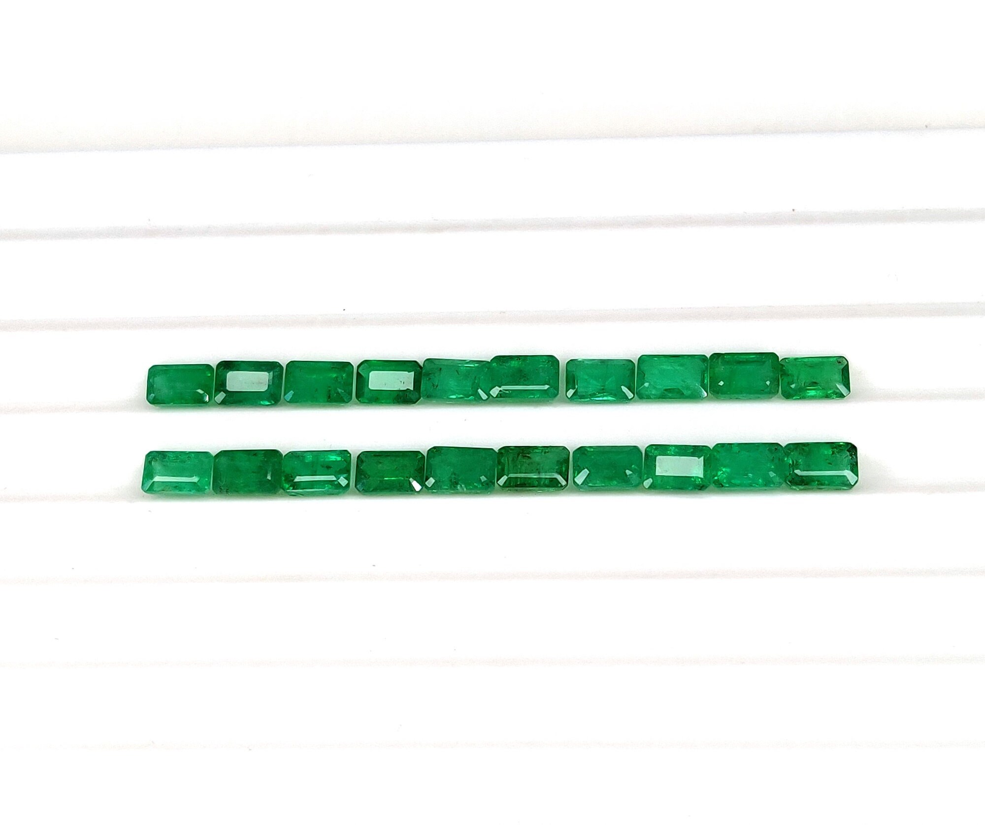 Emerald Octagon Shape Emerald Cut Stone 6x4mm Faceted Natural Gemstone ...