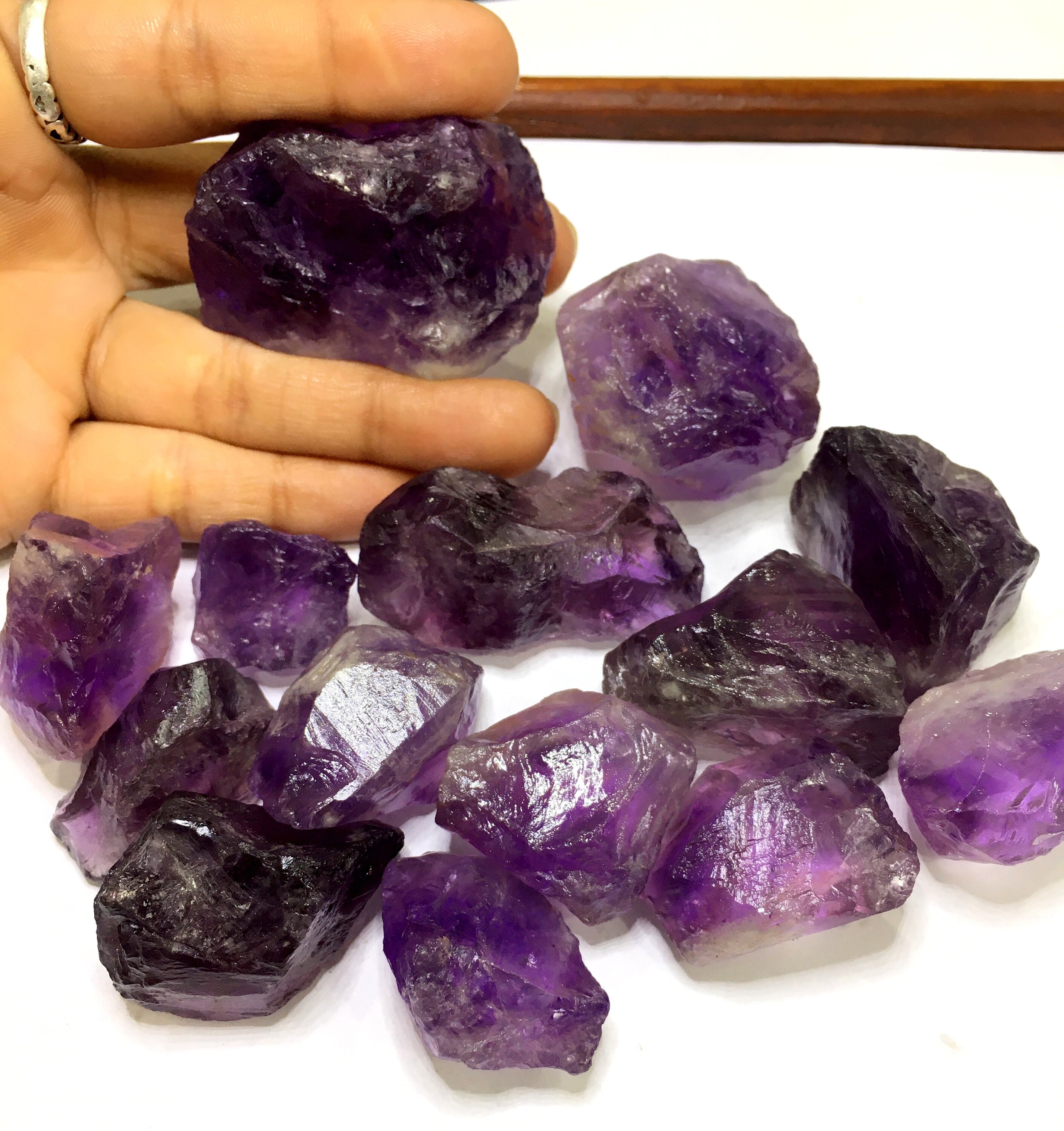 Amethyst Raw Gemstone Raw Amethyst Stone Purple Gemstones Natural ...