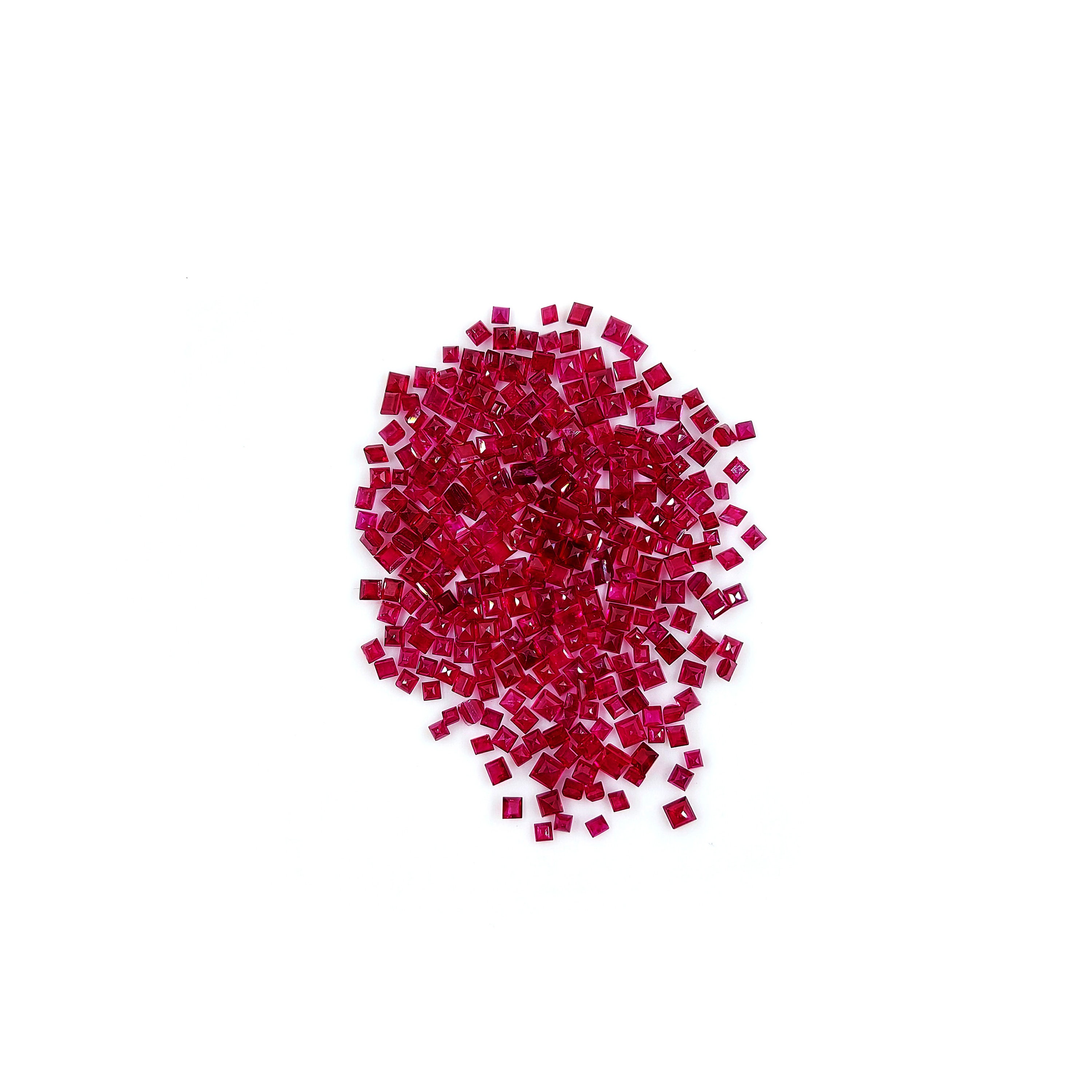3mm Natural Burma Ruby Square Cut Red Ruby Color Top Quality Calibrated ...