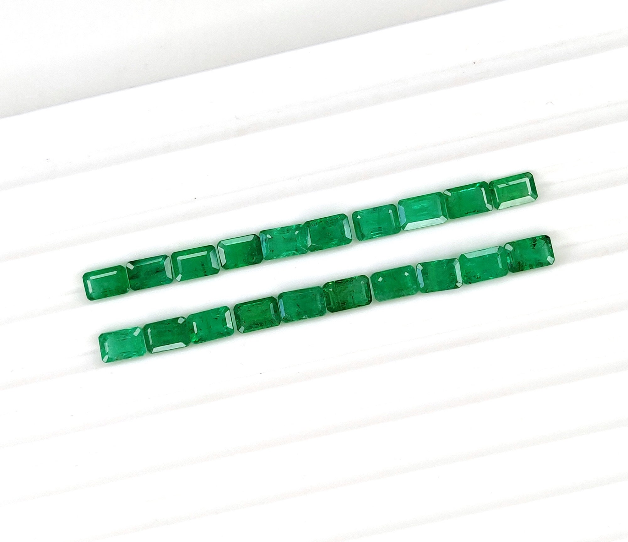 Emerald Octagon Shape Emerald Cut Stone 6x4mm Faceted Natural Gemstone ...