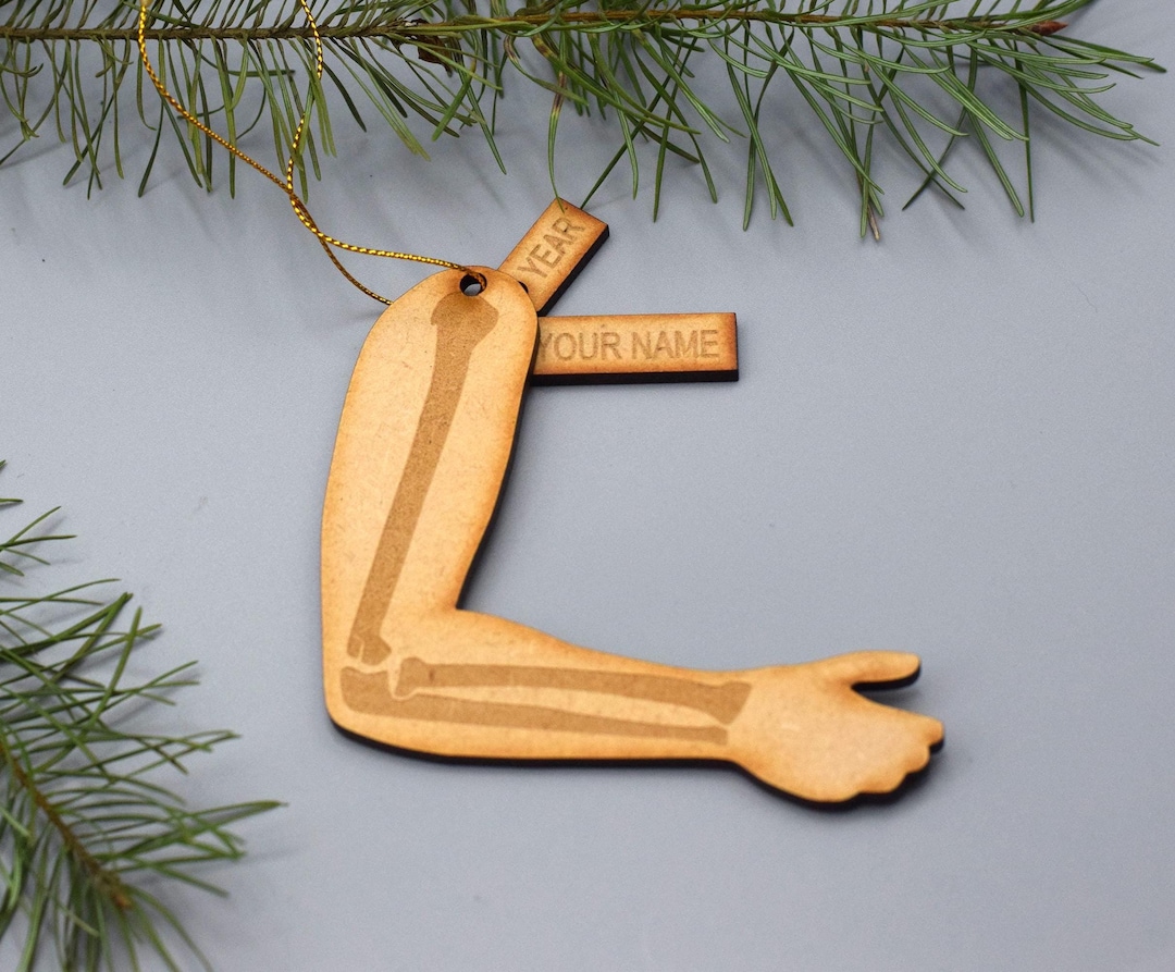 Wood Elbow Ornament Broken Arm Ornament Broken Arm Gift Cast,bone ...