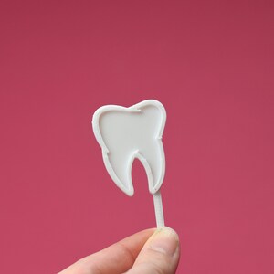 Tooth Cupcake Toppers, Dental Cupcake Toppers, Dentist, Dental Party ...