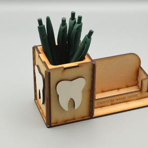 Tooth Business Card Holder Pen Holder Dental Gift Dentist Dental Decor ...