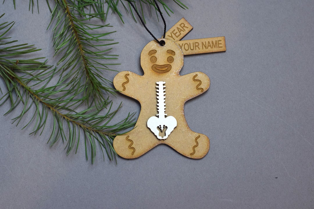 Spine Gingerbread Man Ornament Skeleton Ornament Doctor Ornament ...