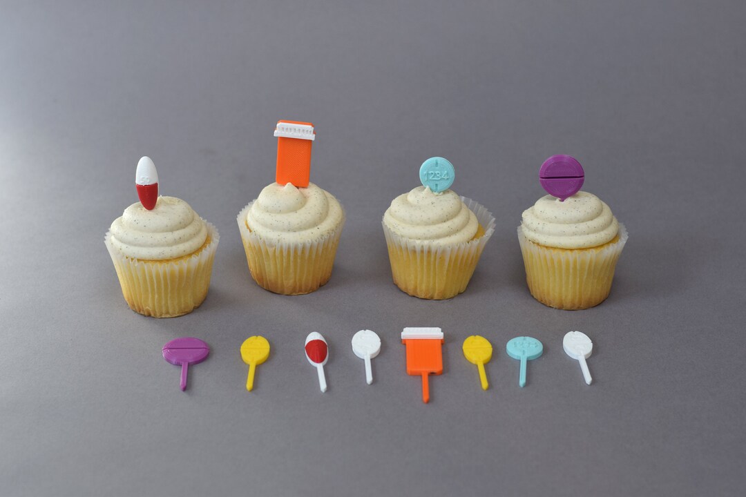 Pill Cupcake Toppers, Pharmacist, Medicine Bottle Pharmacist Gift Pill ...